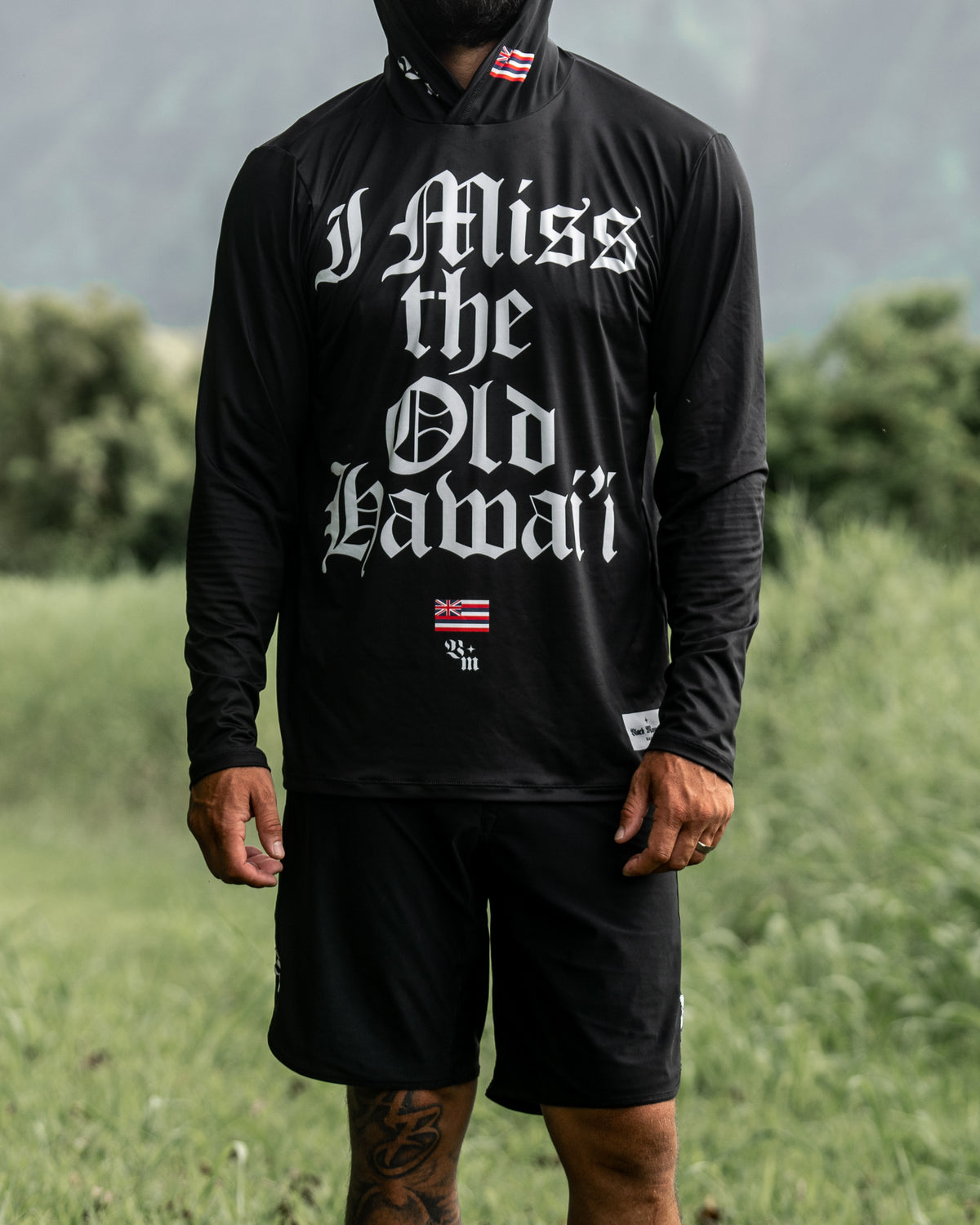The Old Hawaii SPF Hoodie | Black Mountain Surf Wax